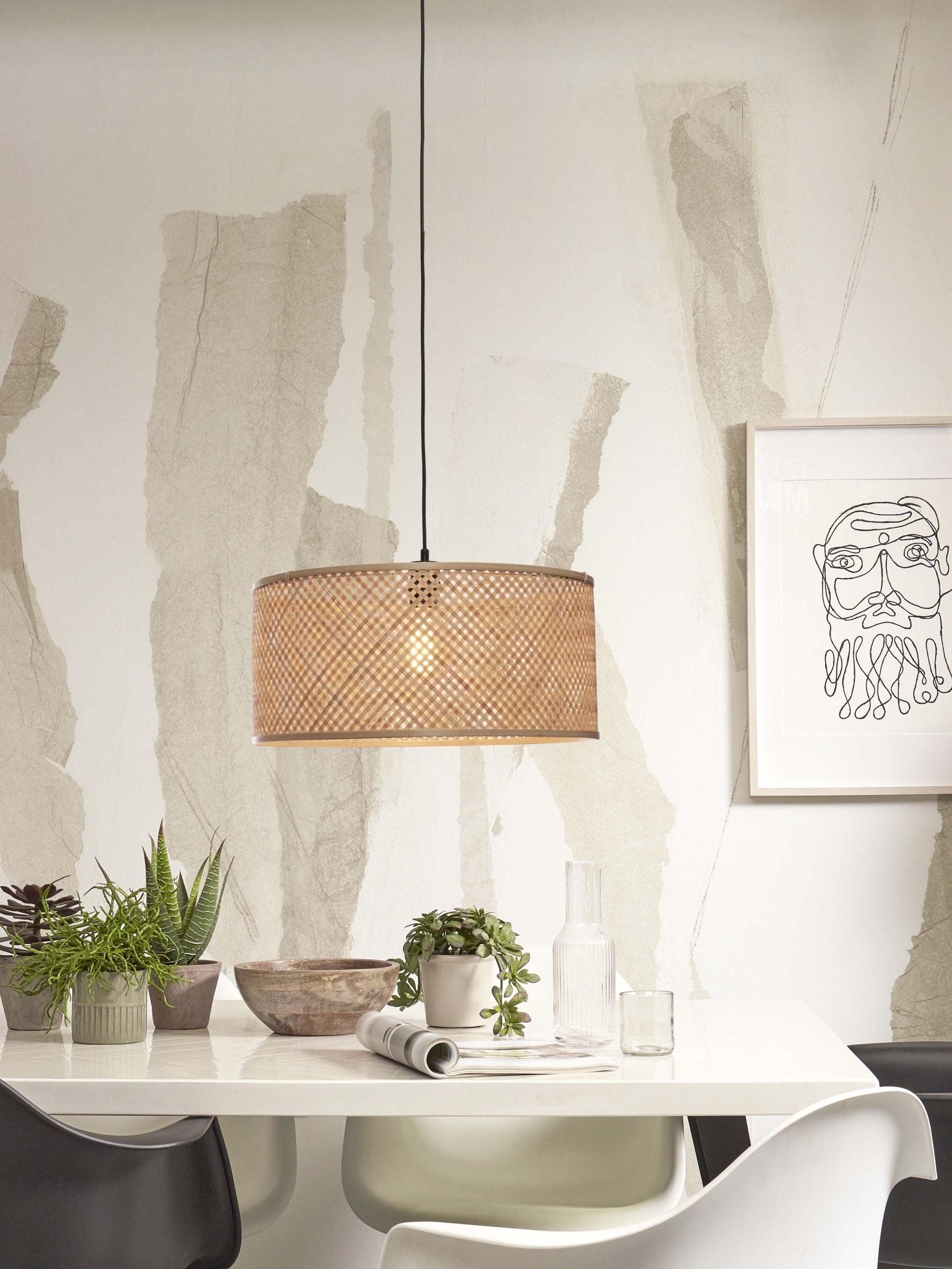 Hanglamp - JAVA - Bamboe - Rond / Recht – Wooden Amsterdam